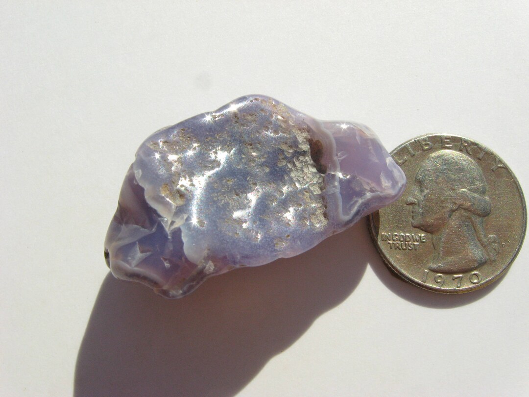 Holly Blue Agate Cabochon Holly Blue Chalcedony Tumbled Holley Blue ...