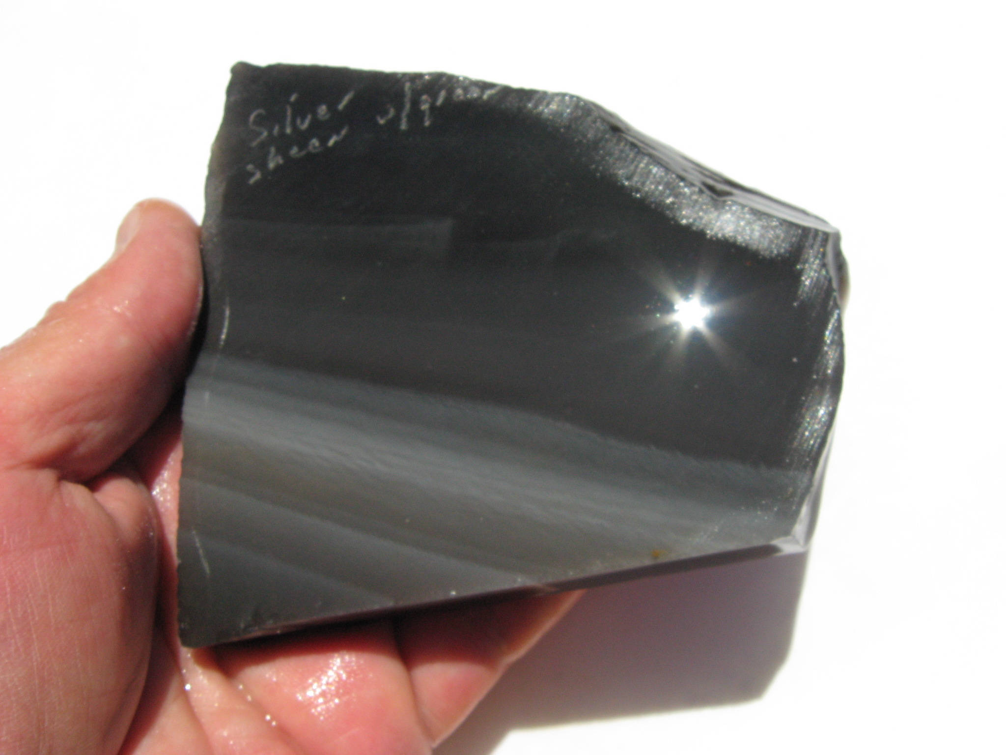 Banded With Green Sheen Obsidian Slab Banded Dragonglass Obsidian Slab ...