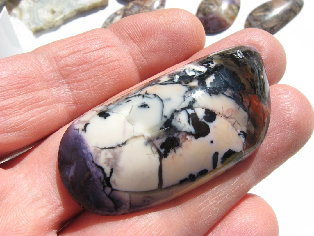 Tiffany Stone Cab Natural Bertrandite Cab Opalized Fluorite Jewelry ...