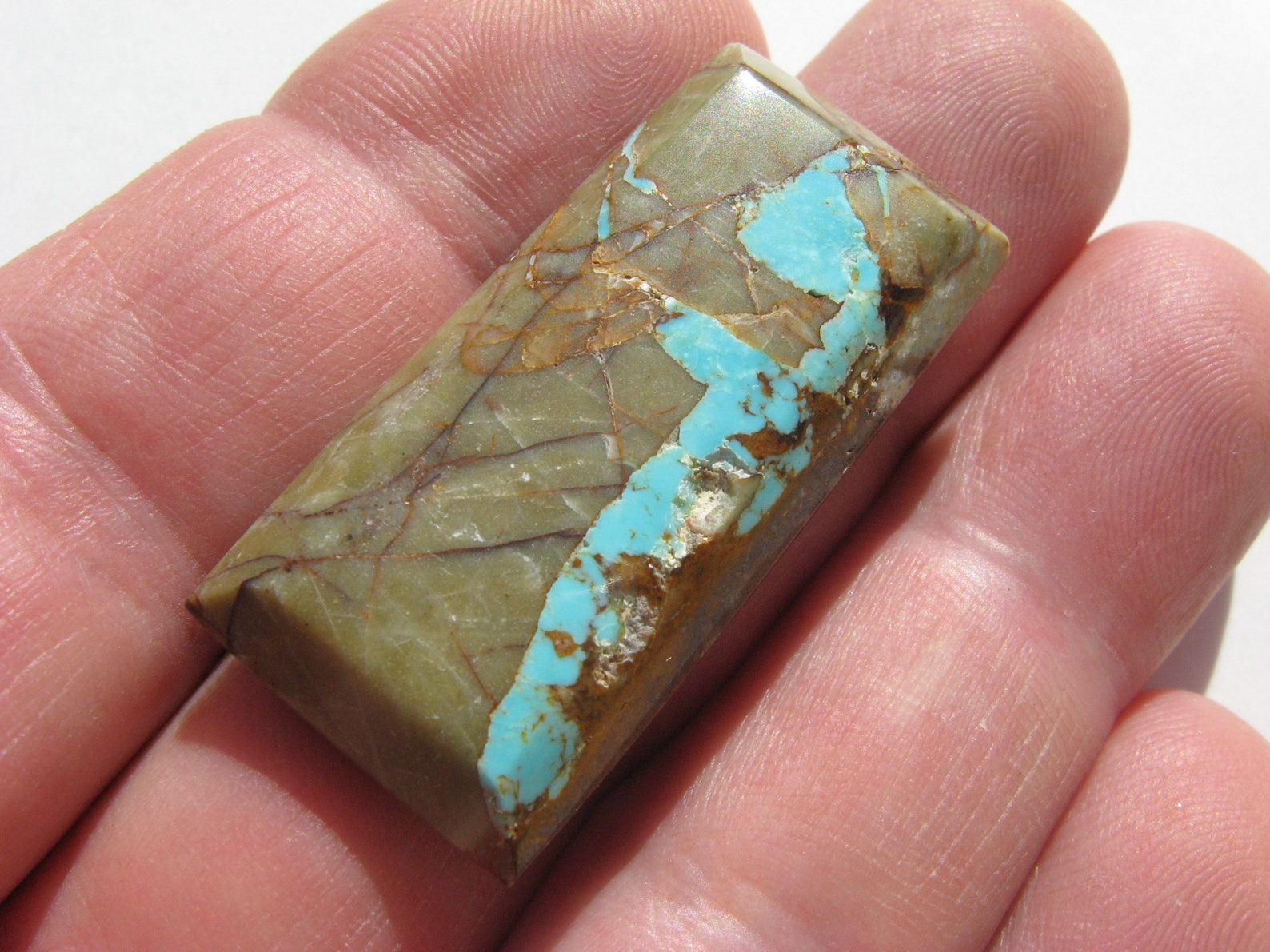 Natural Royston Turquoise Cab 37x17.8x5.9mm Freeform - Etsy