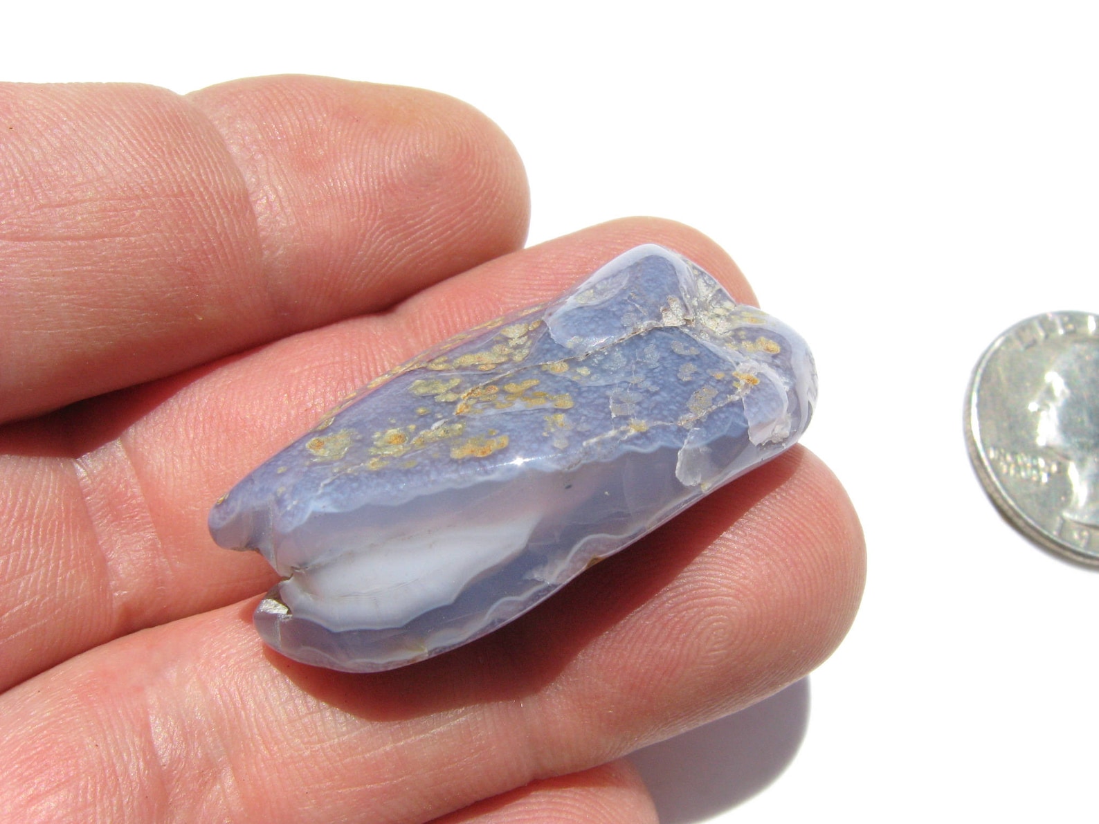 Holley Blue Agate Cabochon Tumbled Holly Blue chalcedony | Etsy