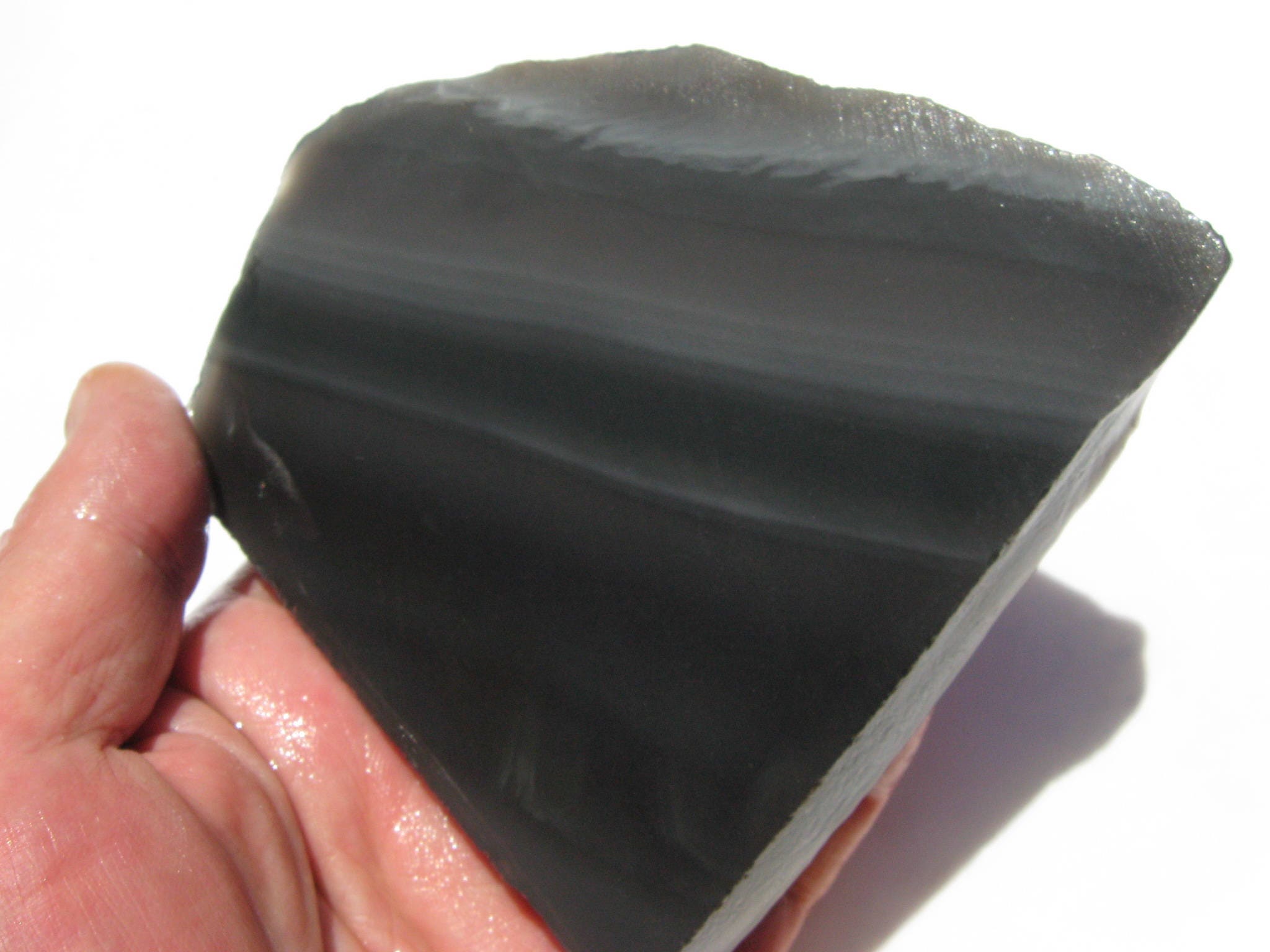 Banded With Green Sheen Obsidian Slab Banded Dragonglass Obsidian Slab ...