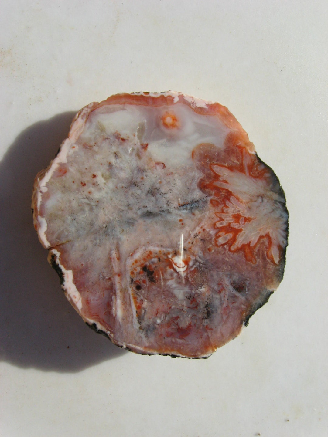 Moroccan Berber Agate Rough Slab End Cut, Moroccan Agate Slab, Focal ...