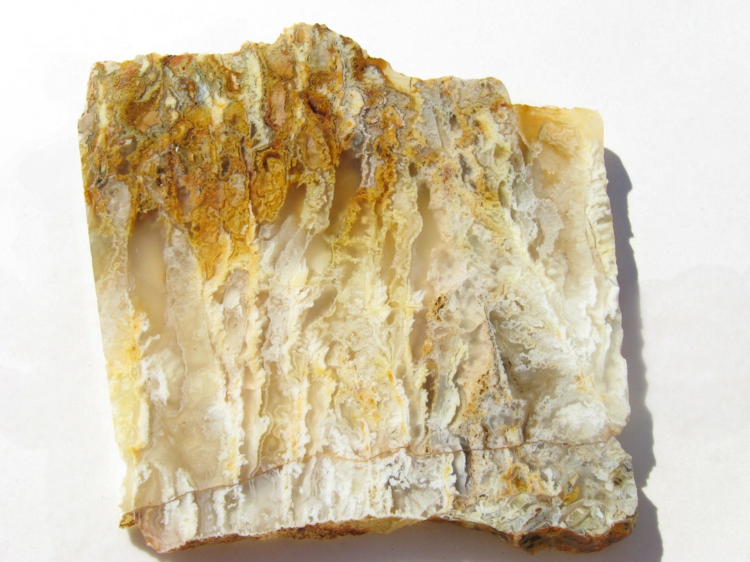 Graveyard Point Plume Agate Slab (109x104x6.1mm) Lapidary Cabbing Rough ...