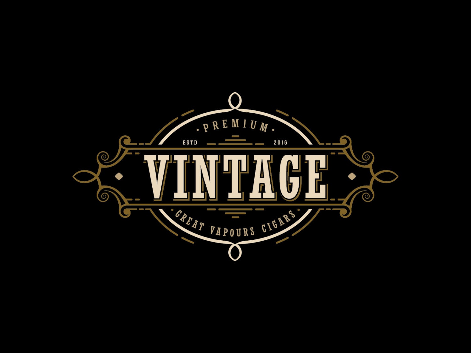Vintage Logo Design Cigars Logo Design Vapor Cigarettes E Cigarettes ...
