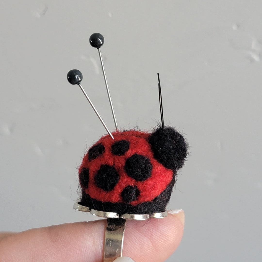 Pincushion Ring - Needle Felting Ladybug - Etsy