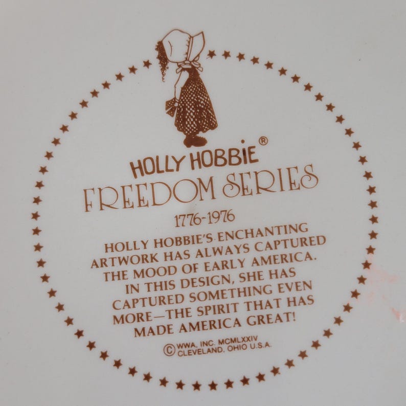 1976 Vintage Susan B Anthony / Holly Hobby Plate / Freedom Series ...