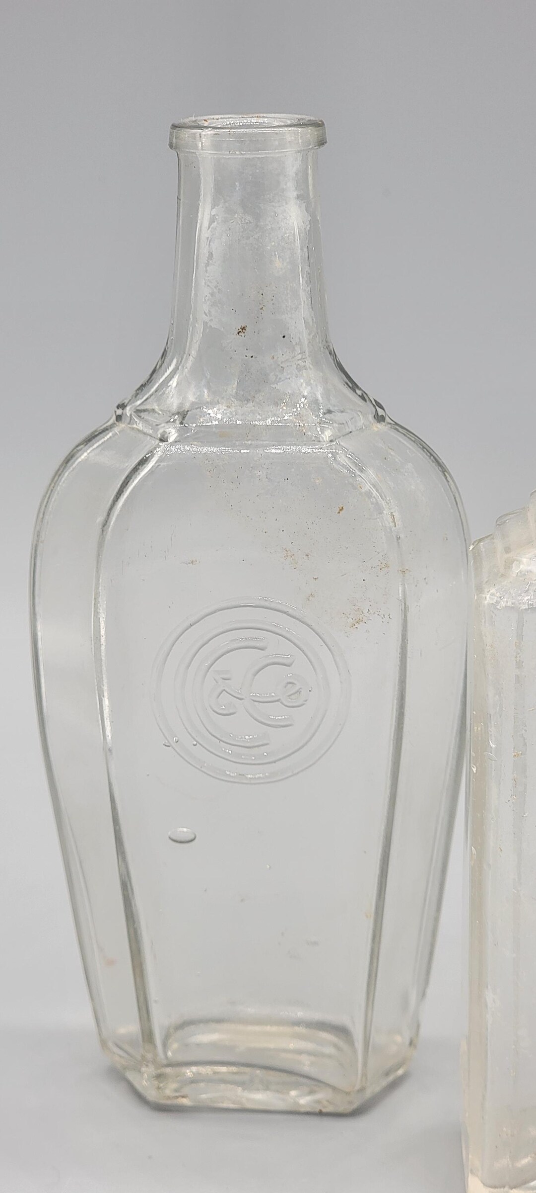 Colgate & Co Bottle / Clear Glass Antique / C and Co / Vanity Toilet ...
