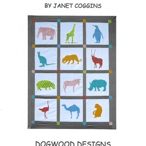 Zoo Animal Silhouette PDF Quilt Pattern / Raw Edge Applique - Etsy
