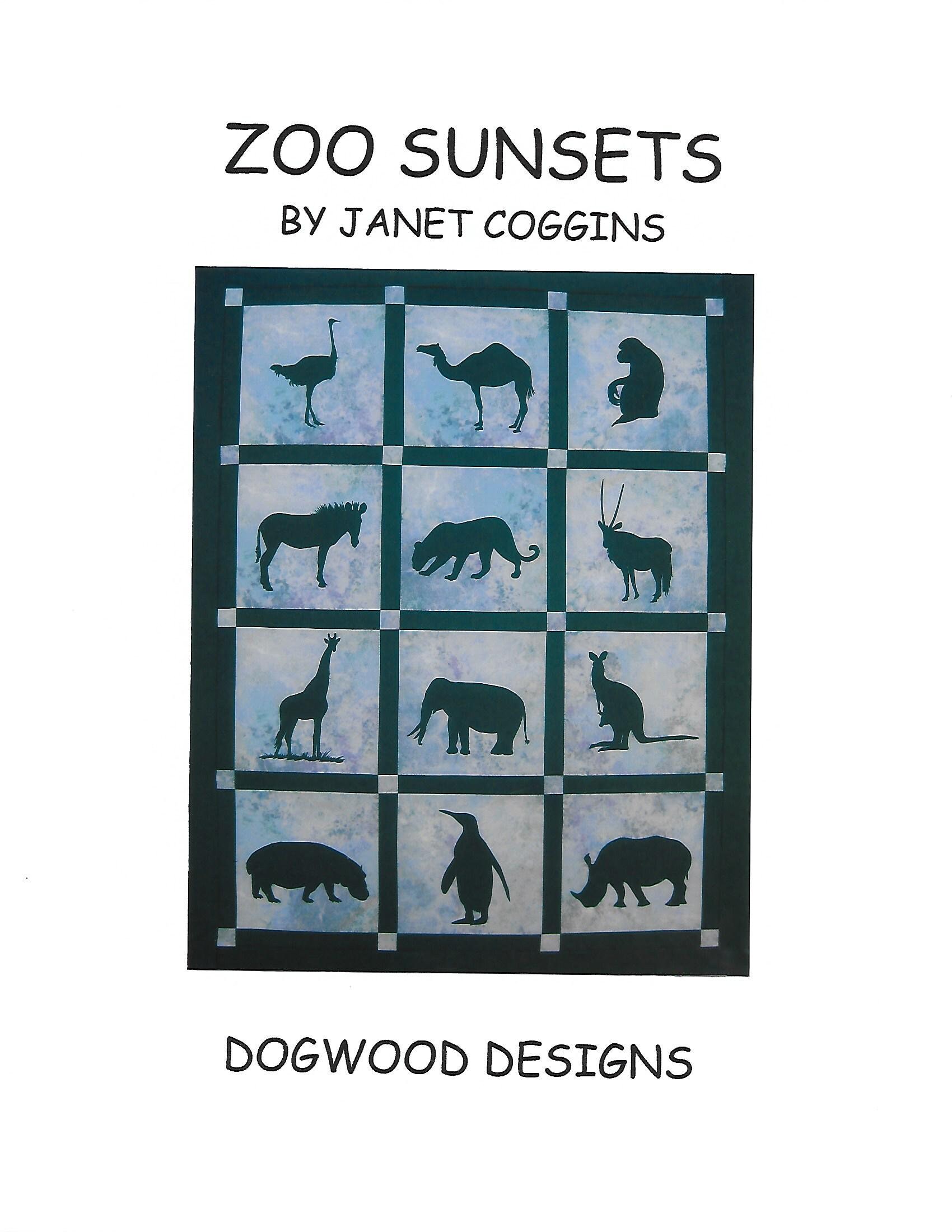 Zoo Animal Silhouette PDF Quilt Pattern / Raw Edge Applique | Etsy