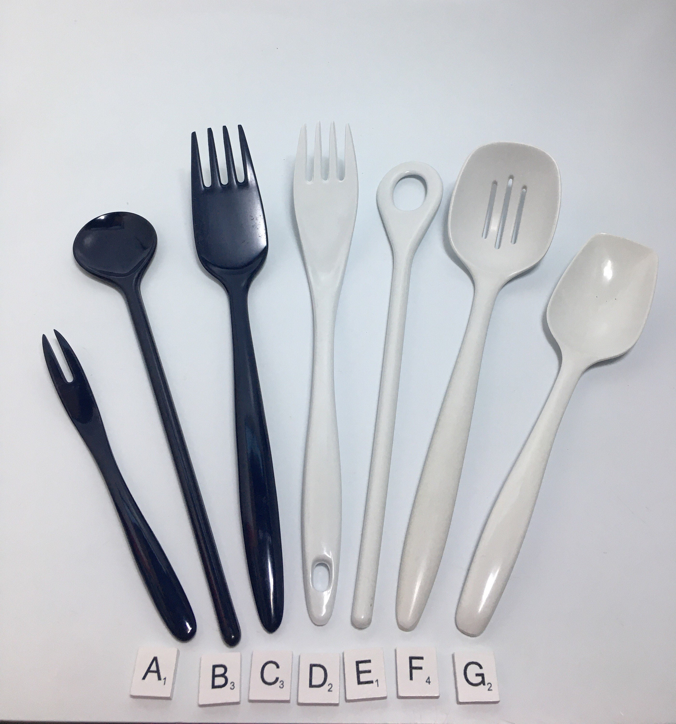 Hutzler Rosti Vintage Melamine Kitchen Utensils Spatula Fork Spoon ...