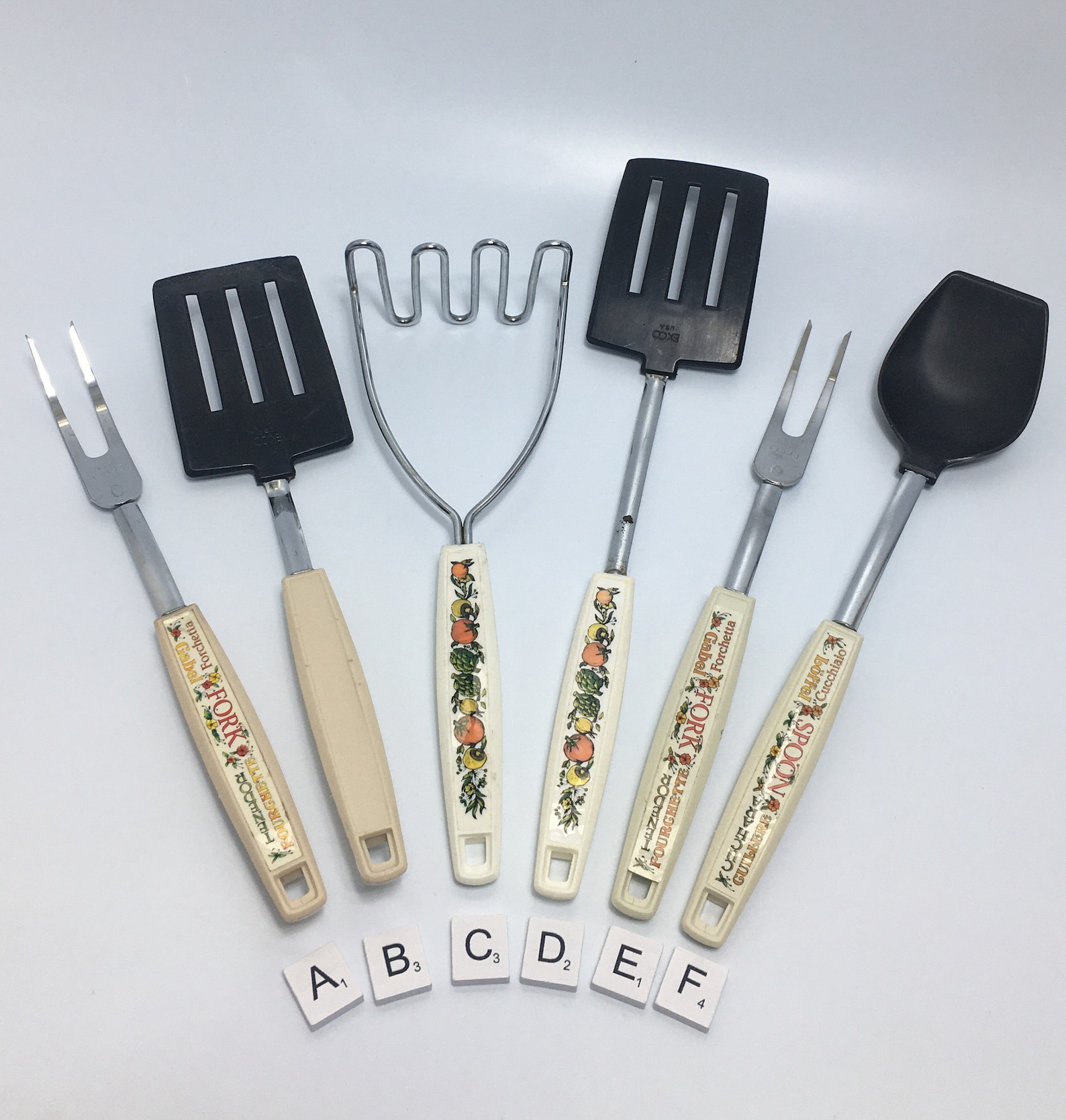 Ekco USA Spice of Life Vintage Kitchen Utensils Corning Ware ...