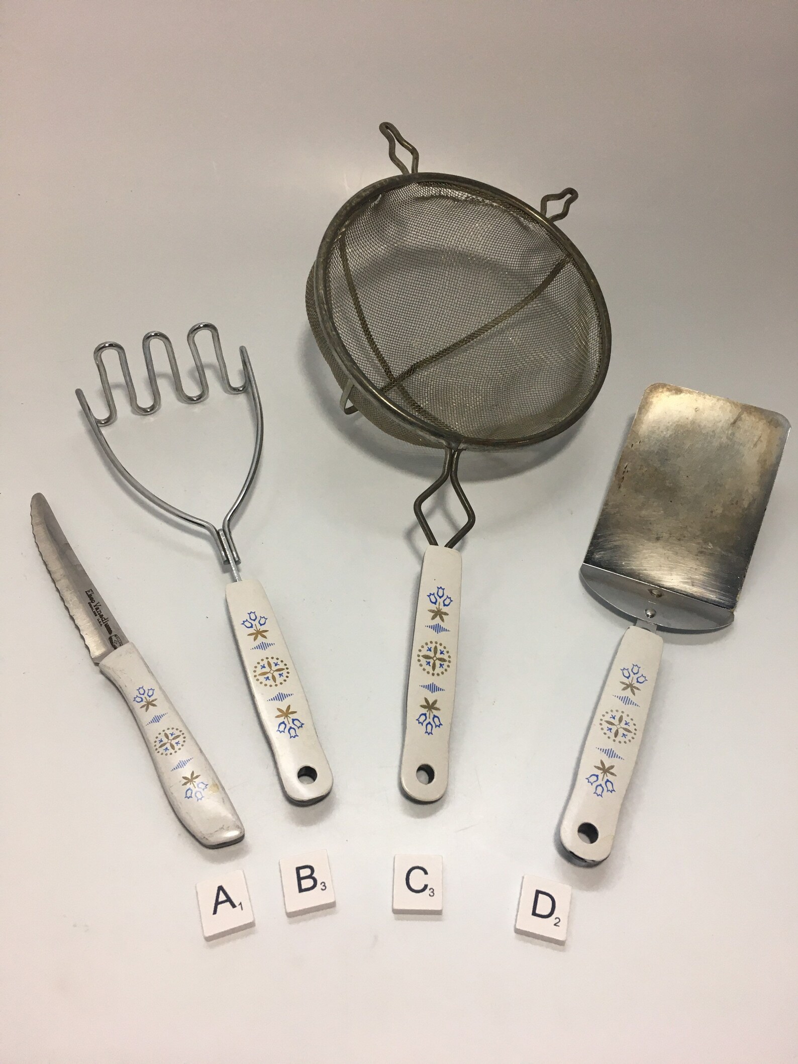 Ekco USA Carousel Kitchen Utensils Blue Enamel Dutch Tulip - Etsy