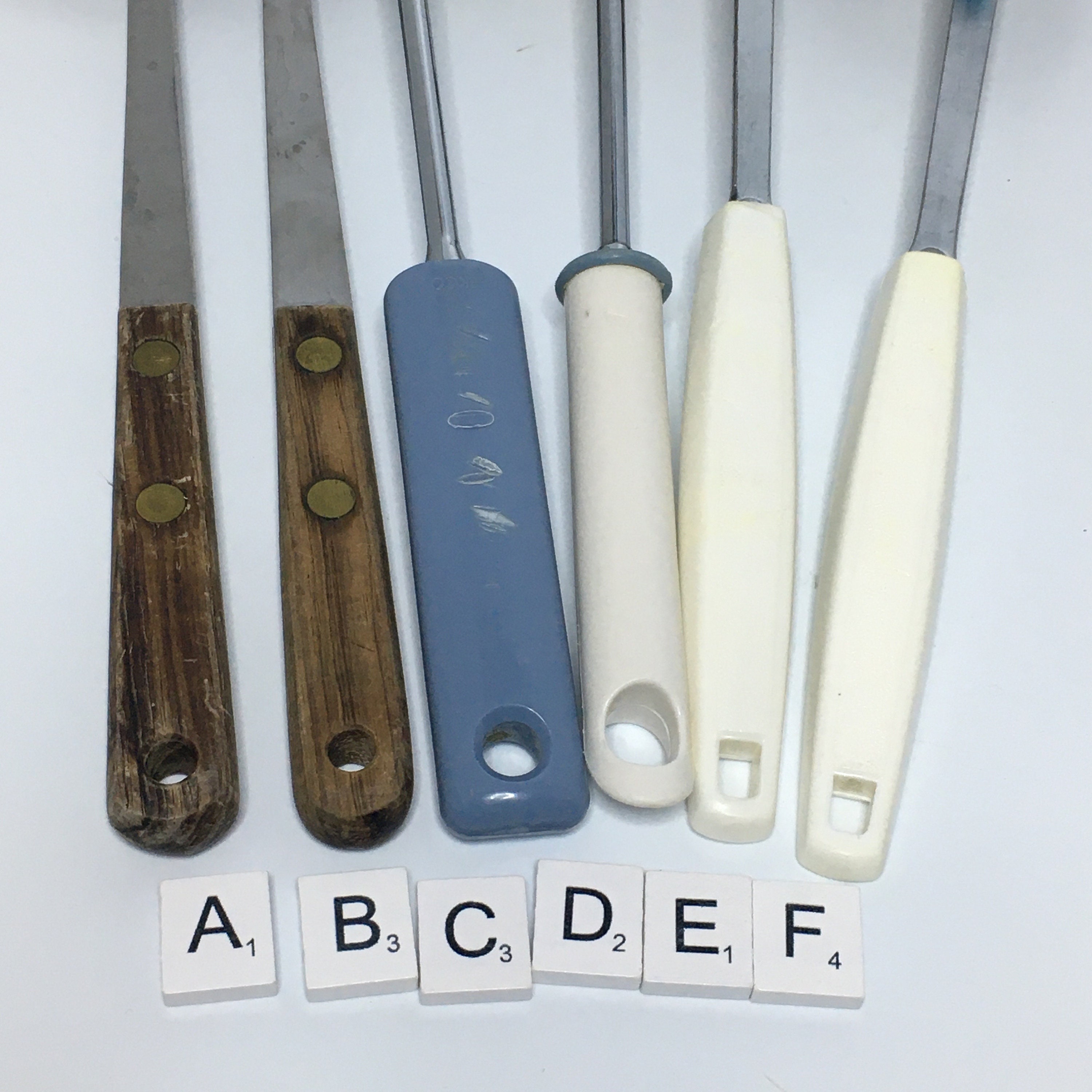 Vintage Nylon Spatula Turner Ekco USA Kitchen Utensils Blue Handle Wood ...