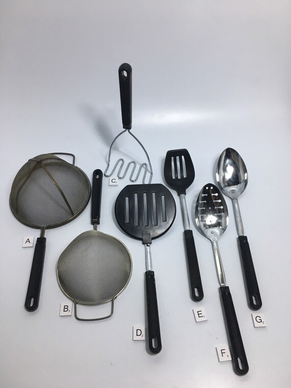 Ekco USA Vintage Kitchen Utensils Black Handle Sieve Nylon - Etsy