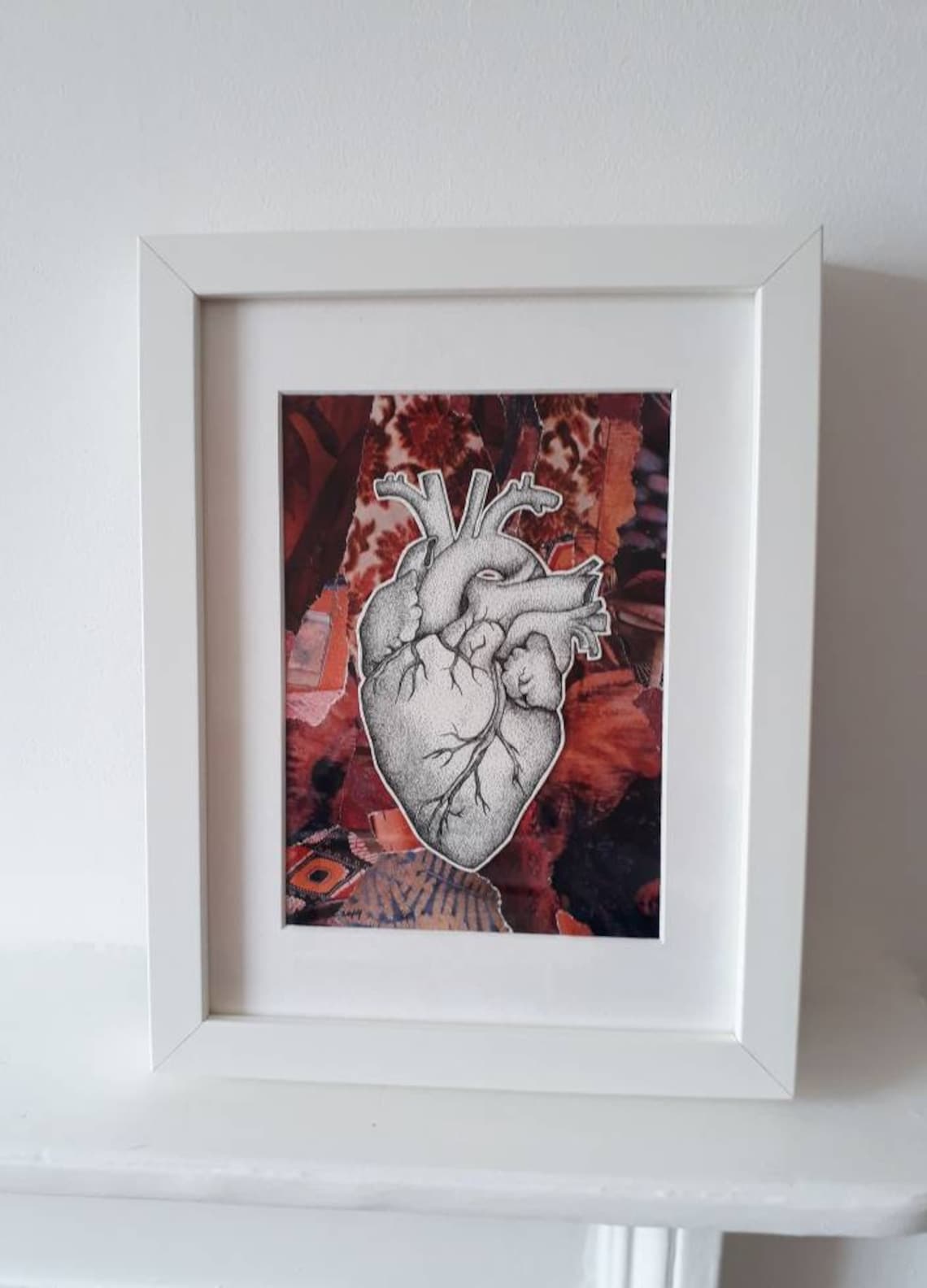 Anatomical Human Heart Pen and Ink Dotwork Drawing With - Etsy