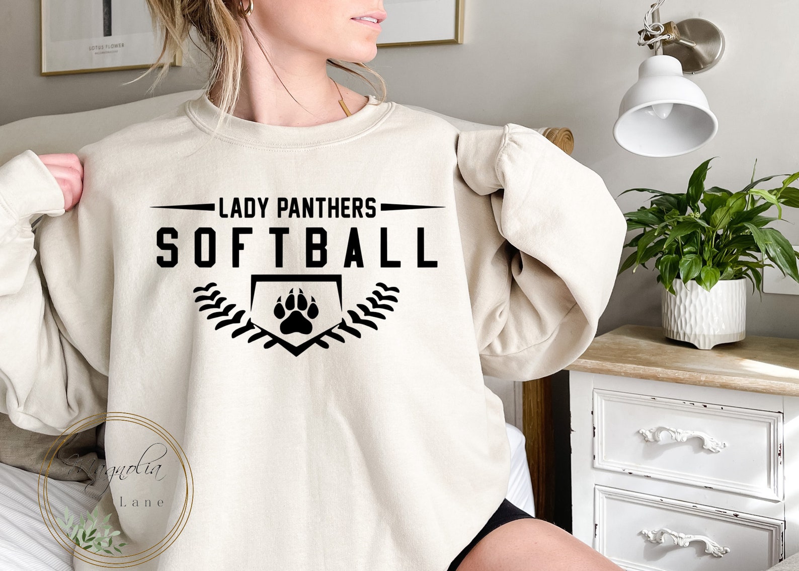 LADY PANTHERS SOFTBALL Svg School Mascot Softball Lady - Etsy