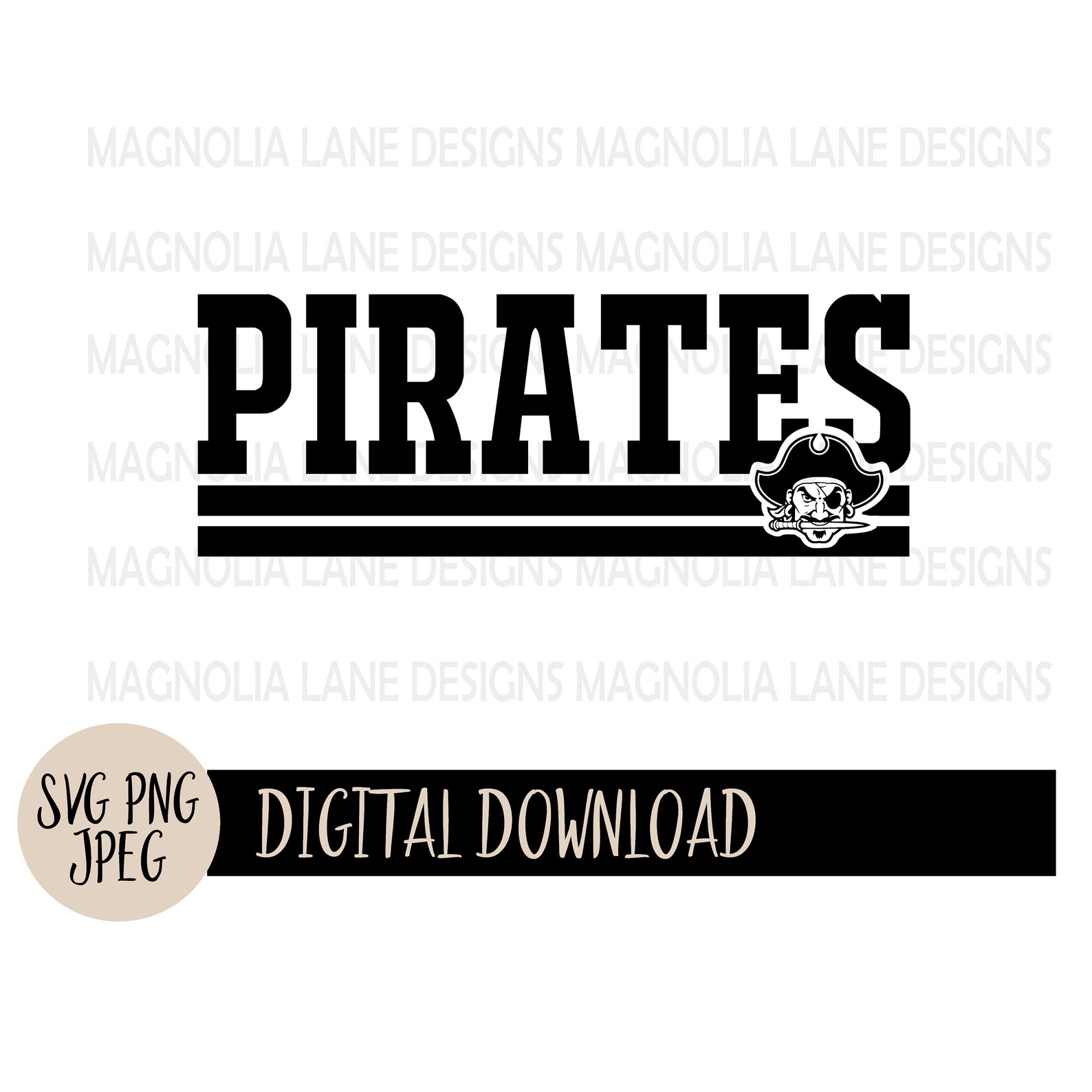 PIRATES SVG School Mascot Svg Jpeg Png Cut File - Etsy
