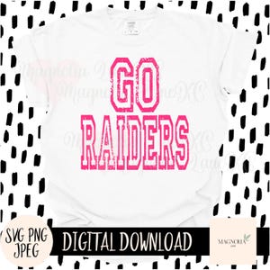 Go Raiders Pink Out SVG, Football Game Breast Cancer Awareness (digital ...