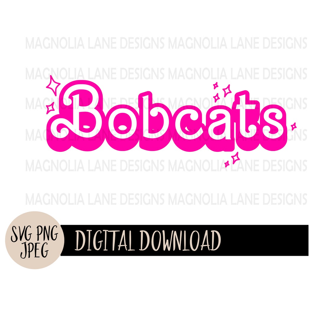 Pink Out Bobcats Retro Mascot SVG School Mascot Pink Out Football Game ...