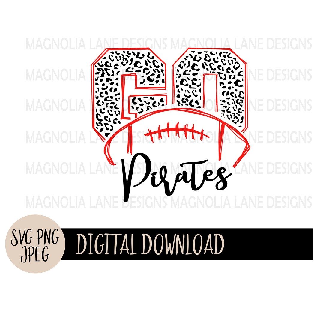 GO PIRATES SVG, Football, Team Sports, Cheetah Print, School Mascot ...