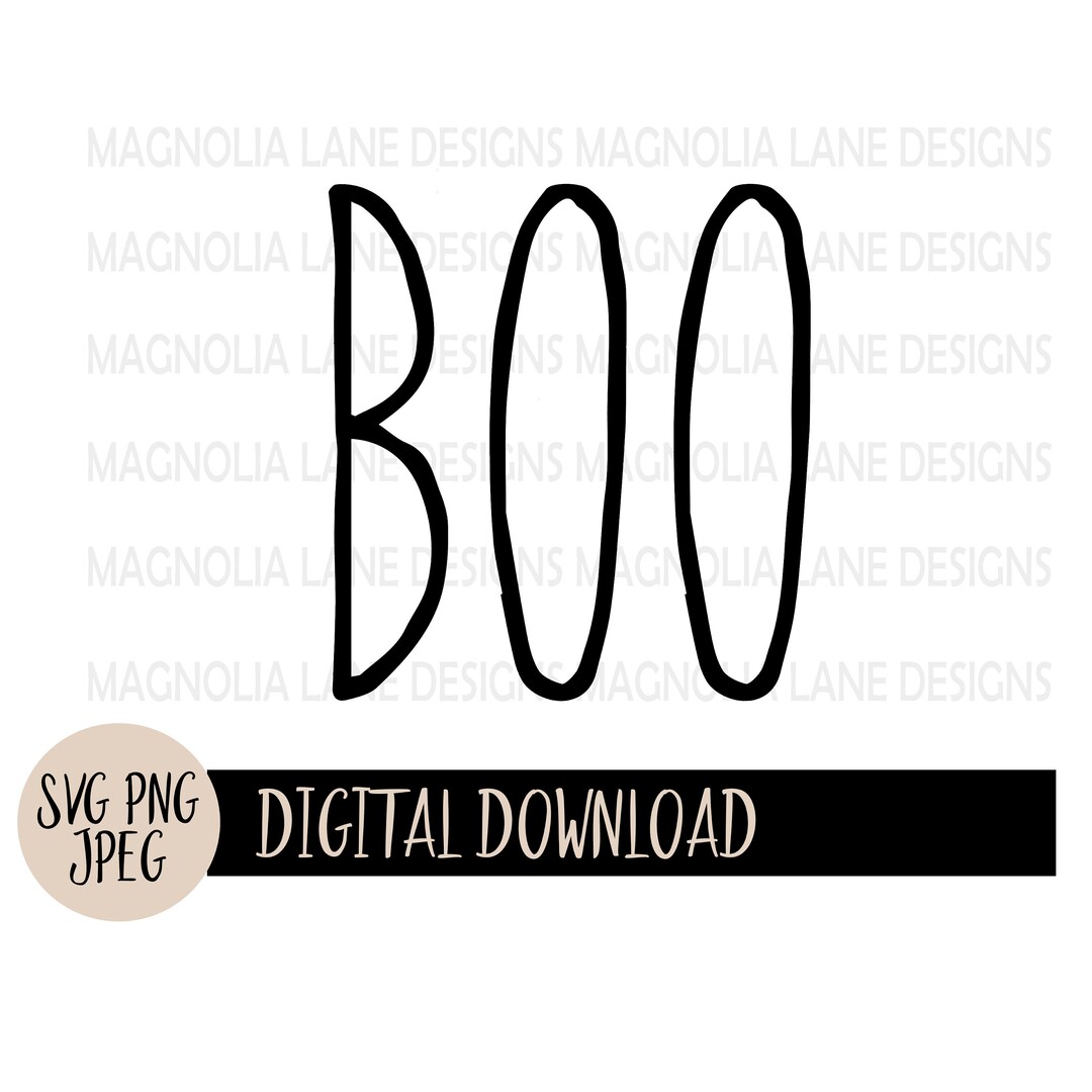 BOO Halloween SVG, Inspired, Skinny, Svg, Png, Jpeg, Cut File ...