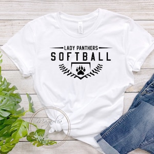 LADY PANTHERS SOFTBALL Svg, School Mascot, Softball, Lady Panthers ...