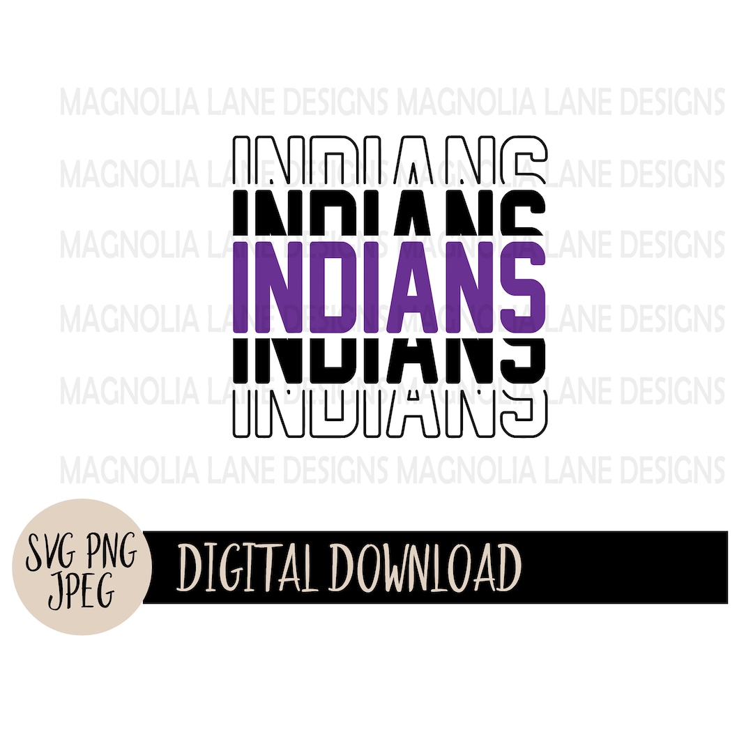 INDIANS SVG, School Mascot, Svg, Jpeg, Png, Cut File, Sublimation - Etsy