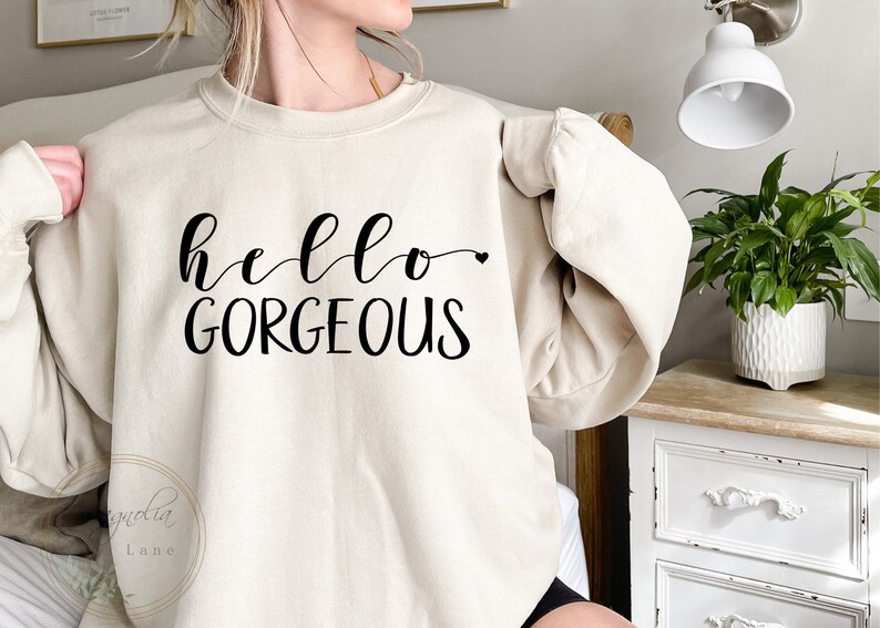 Hello Gorgeous SVG, Cursive, Quote, Svg, Png, Jpeg, Cut File ...
