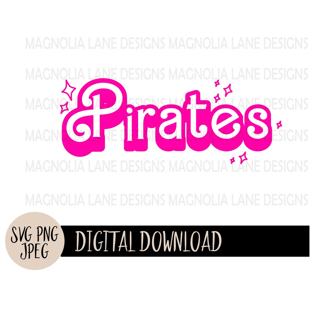 Pink Out Pirates Retro Mascot SVG School Mascot Pink Out Football Game ...