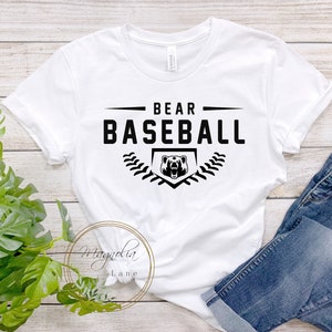 Bear Baseball Svg School Mascot Baseball Bears Baseball Mom Baseball ...