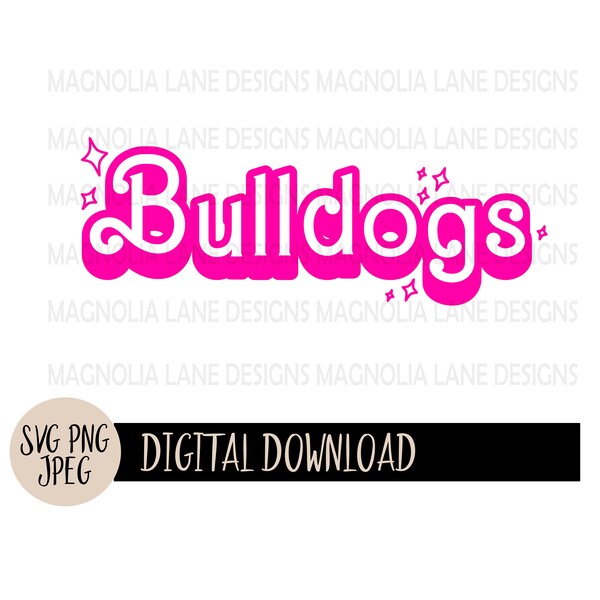Pink Out Bulldogs Svg - Etsy