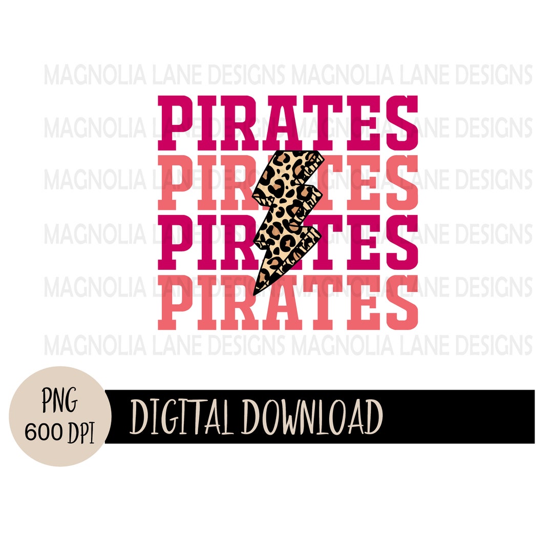 PINK OUT Pirates PNG, Cheetah Print, School Spirit, Mascot, Pink Out ...
