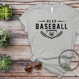 Bear Baseball Svg School Mascot Baseball Bears Baseball Mom Baseball ...