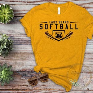 LADY BEARS SOFTBALL Svg, School Mascot, Softball, Lady Bears, Softball ...