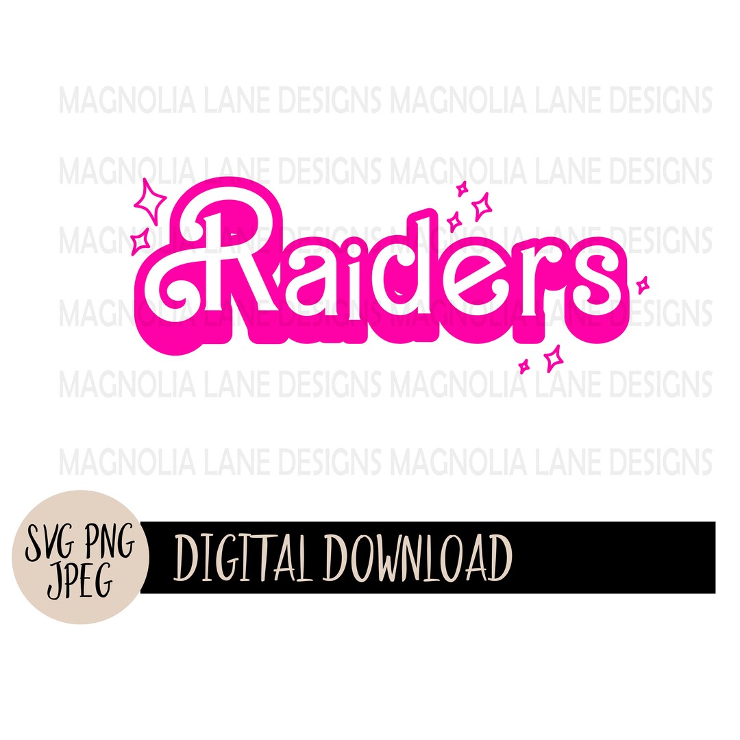 Pink Out Raiders Retro Mascot SVG School Mascot Pink Out Football Game ...