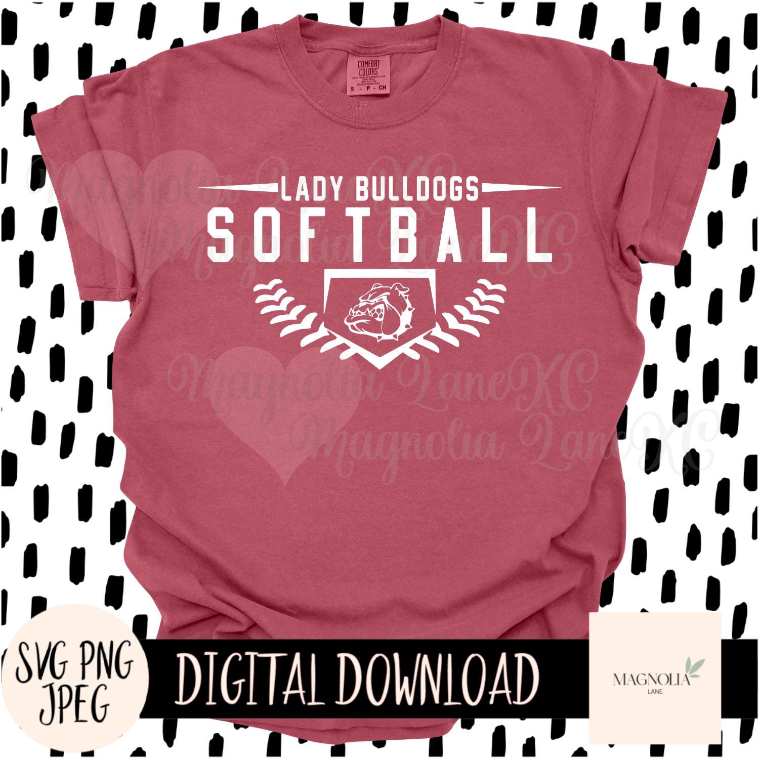Lady Bulldogs Softball SVG, School Mascot Cut File (digital Download ...