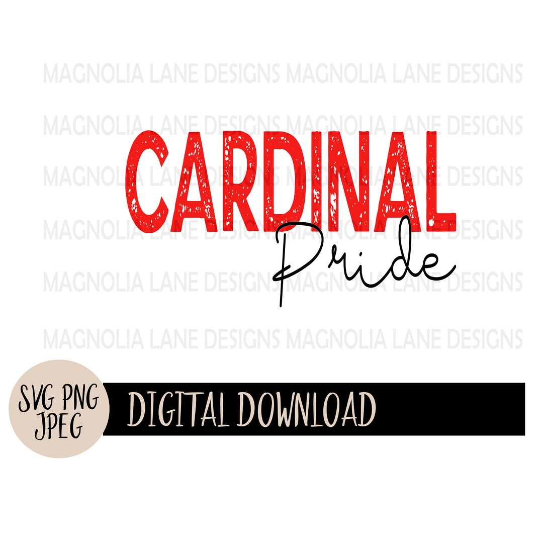 CARDINAL PRIDE SVG, School Mascot, Cardinals, Svg, Jpeg, Png, Cut File ...