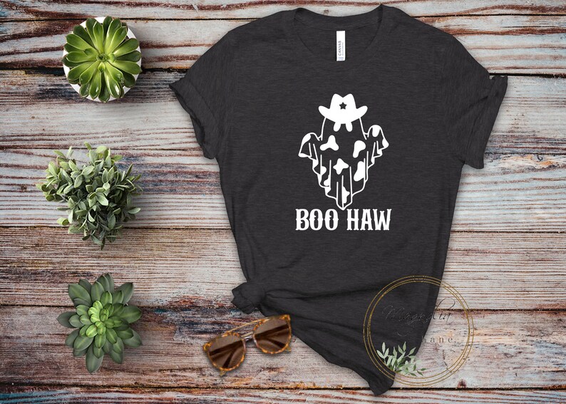 BOO HAW Ghost SVG Cow Print Ghost Halloween Western Svg - Etsy