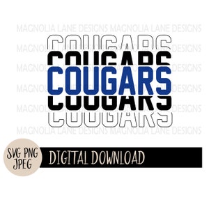 COUGARS SVG, Football, Team Sports, School Mascot, Svg, Jpeg, Png, Cut ...