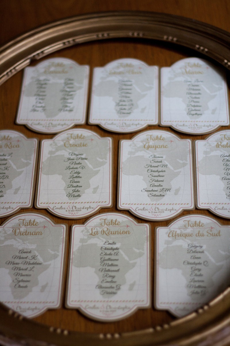 Label Wedding Dinner Table Plan to Assemble - Etsy