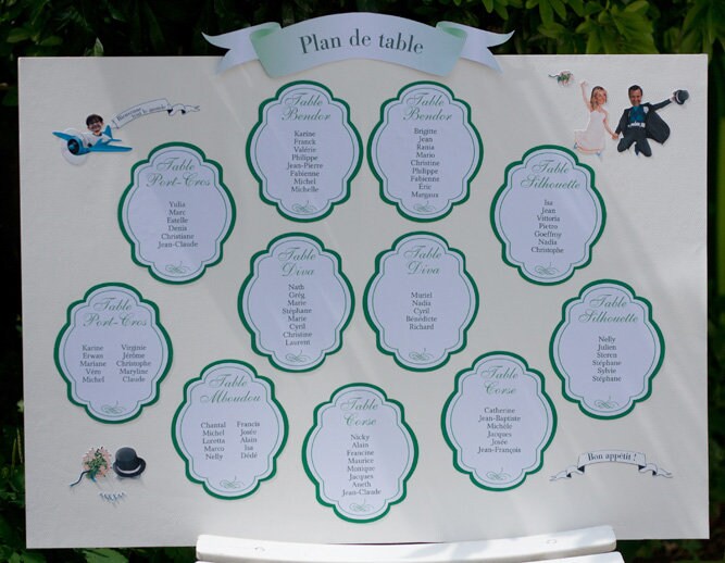 Label Wedding Dinner Table Plan to Assemble - Etsy