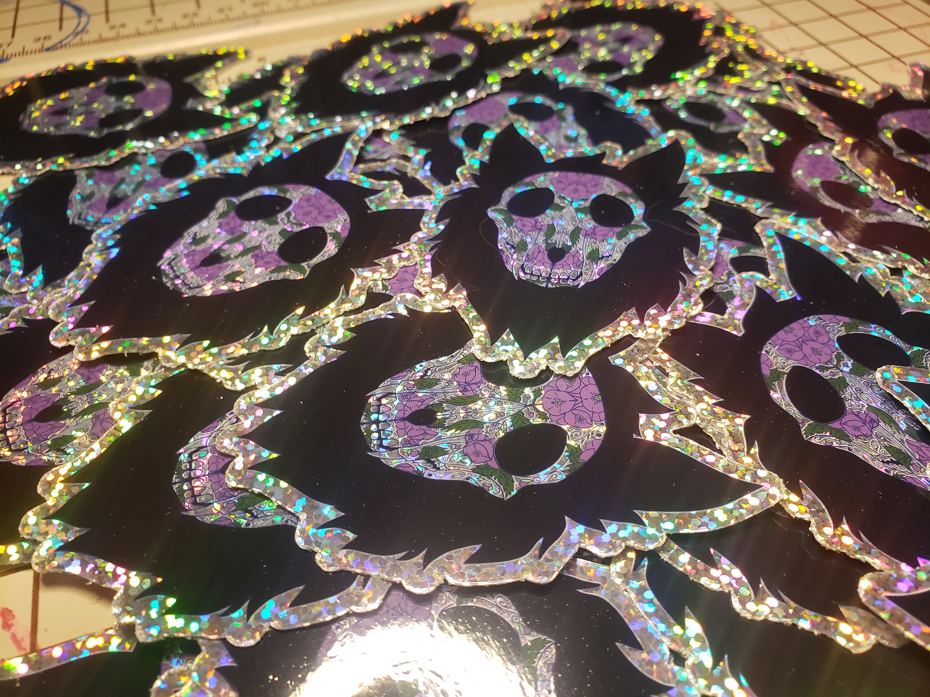 Mal0 SCP 1471 Wolfsbane Sugar Skull - Glitter Sticker 2.11 X 3 Inches ...