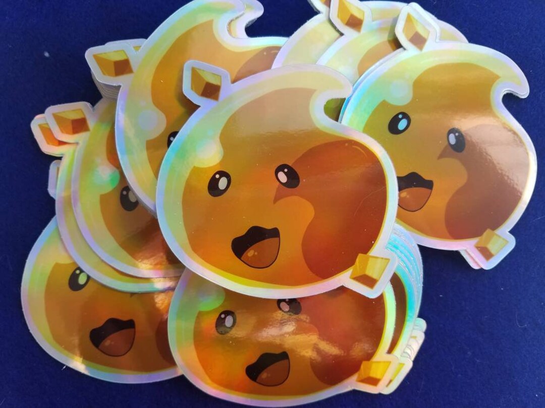 Golden Slime & Quicksilver Slime - Slime Rancher Holographic Sticker - Etsy