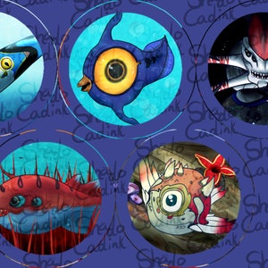 Subnautica Fauna Pin Set - One Inch Button Pins or Magnets - Etsy