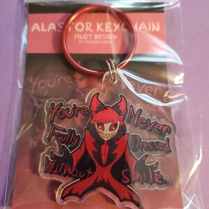 Alastor (pilot Style) Acrylic Keychain Charm - Hazbin Hotel - Etsy