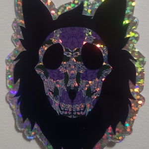 Mal0 SCP 1471 Wolfsbane Sugar Skull - Glitter Sticker 2.11 X 3 Inches ...
