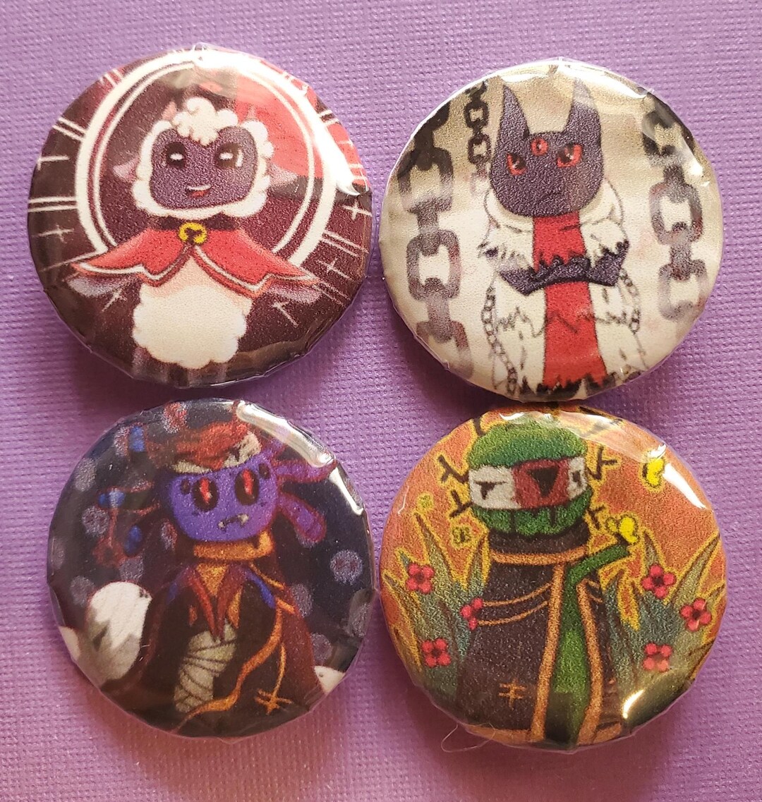 Cult of the Lamb - Pin or Magnet Set - 4 Pc - - Etsy