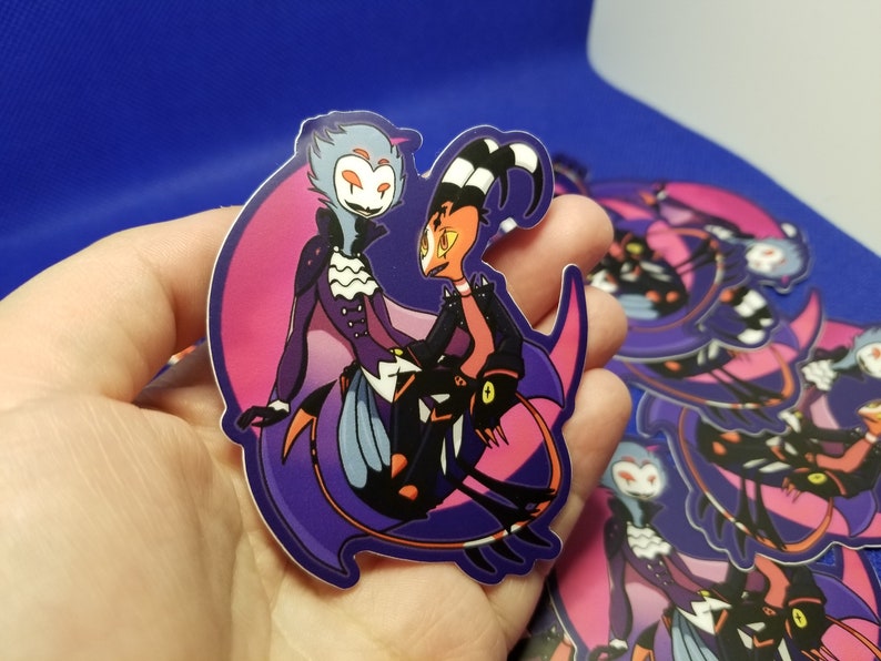 Blitzo X Stolas Helluva Boss Inspired Keychains 2 Inch - Etsy