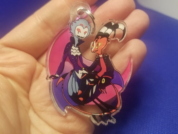 Blitzo X Stolas Helluva Boss Inspired Keychains 2 Inch - Etsy